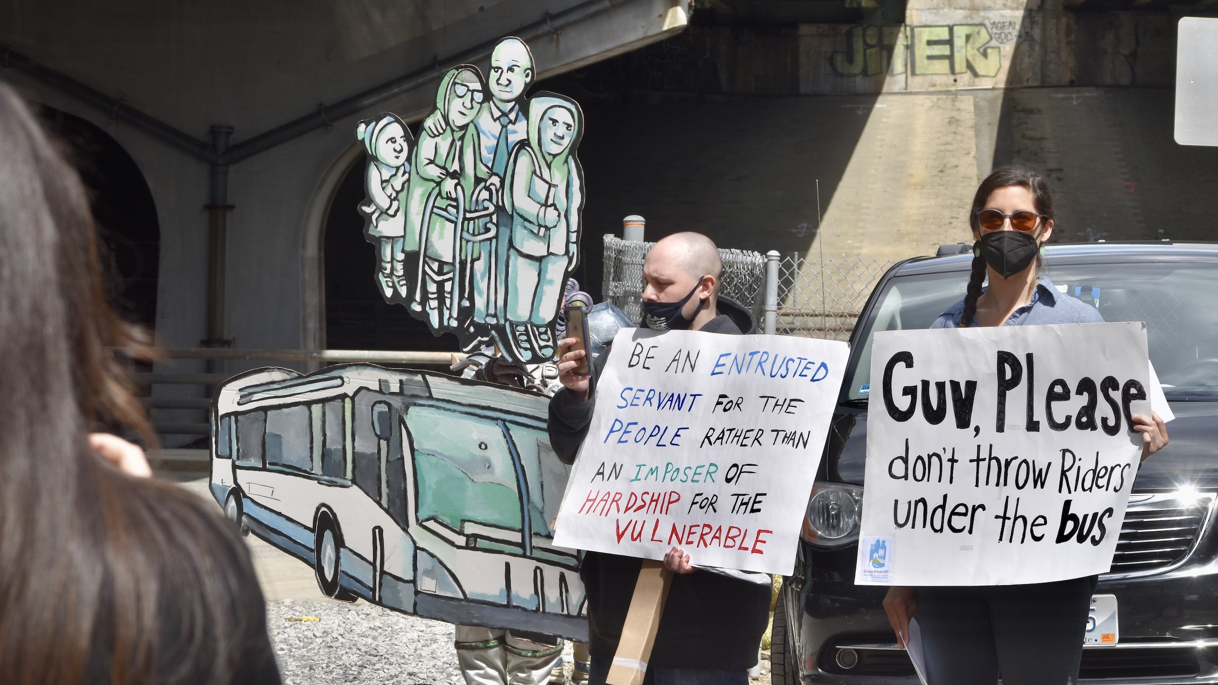Protesters demand convenient public transportation in Rhode Island