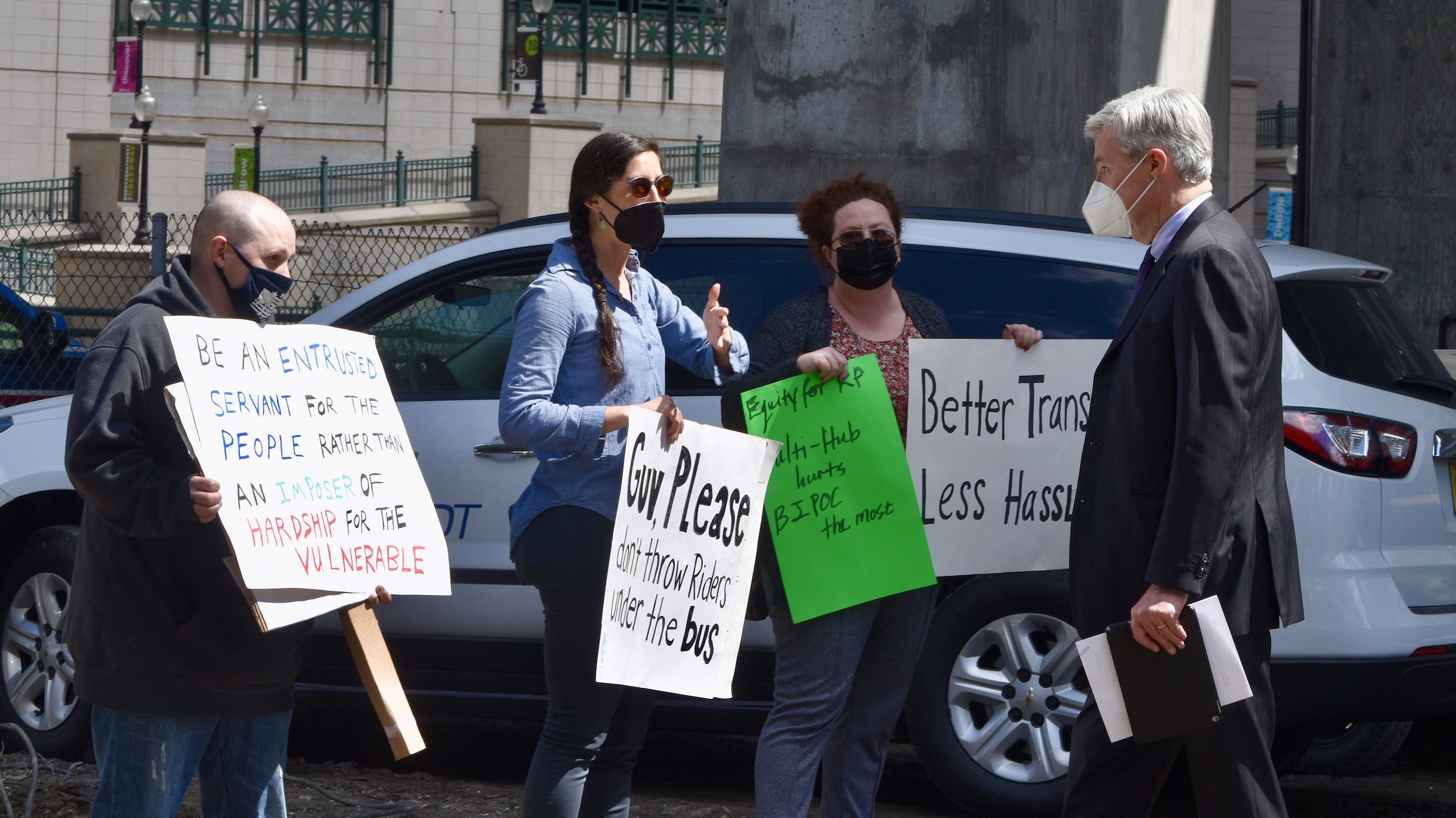 Protesters demand convenient public transportation in Rhode Island